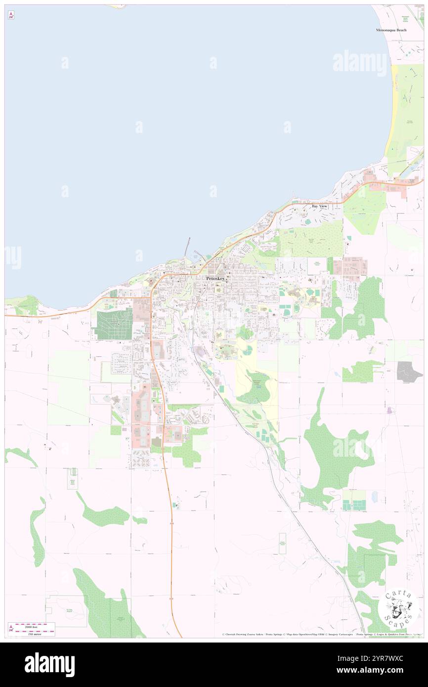 Petoskey michigan map Cut Out Stock Images & Pictures - Alamy