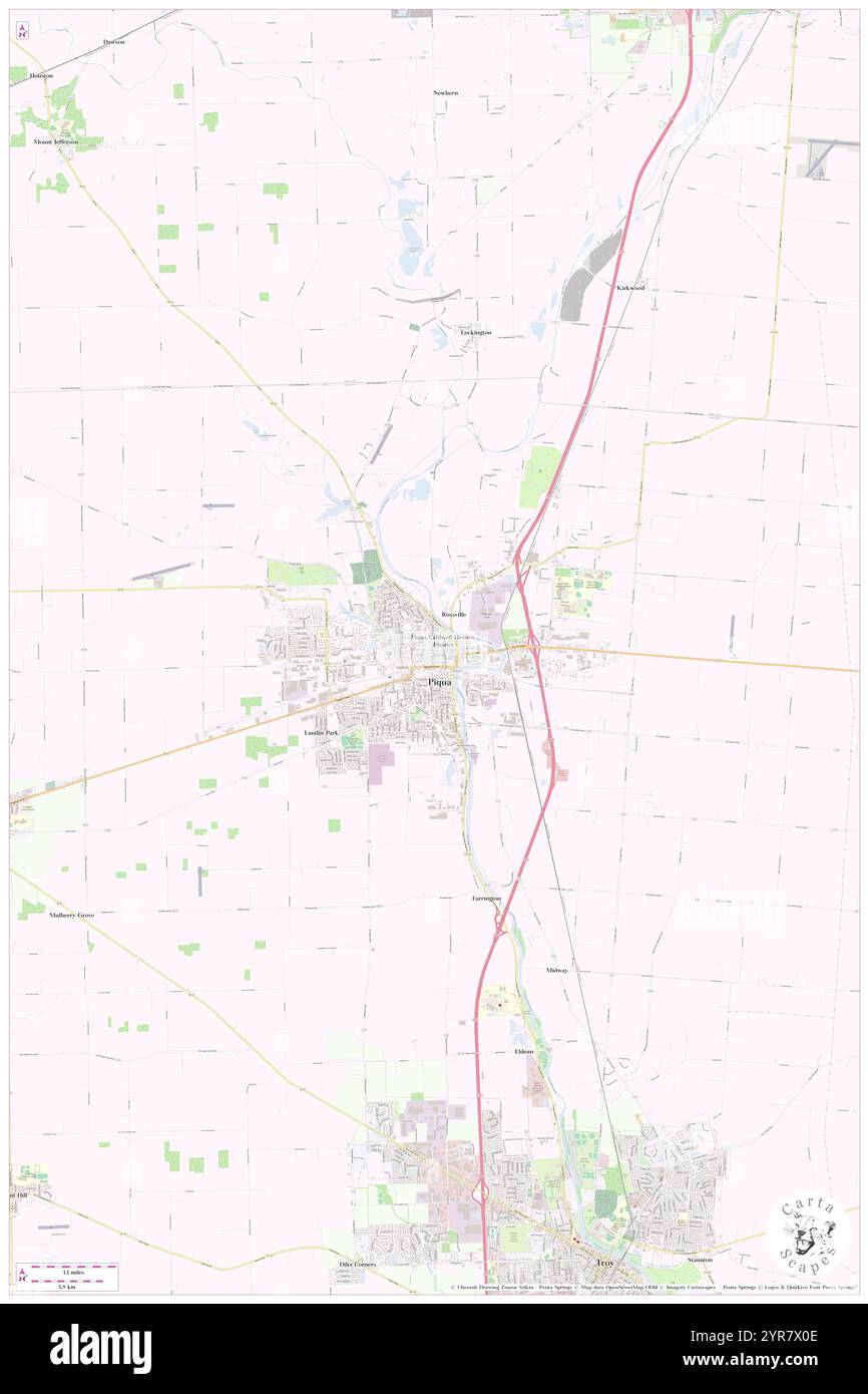 Map of piqua ohio Cut Out Stock Images & Pictures - Alamy