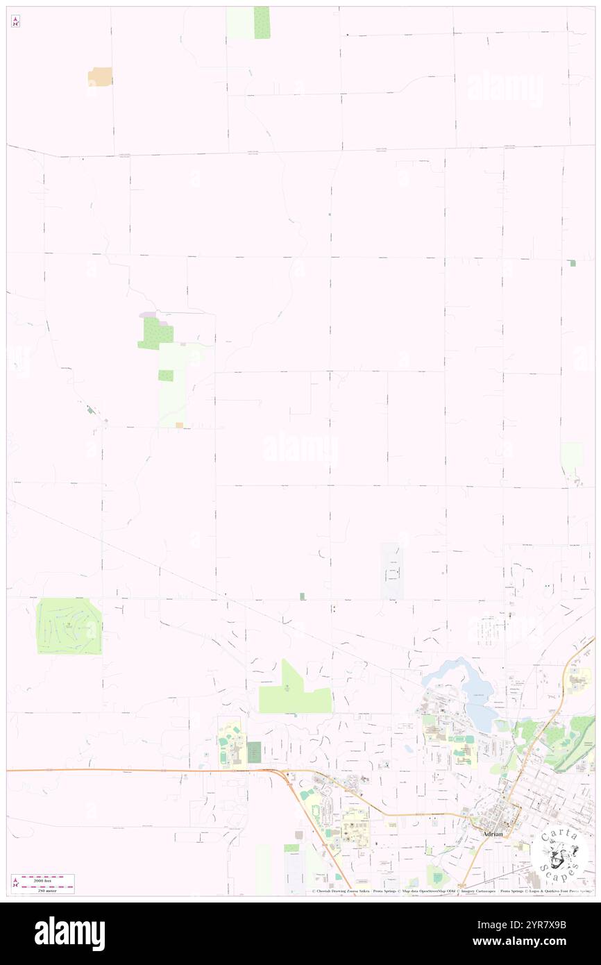 Map of adrian michigan Cut Out Stock Images & Pictures - Alamy