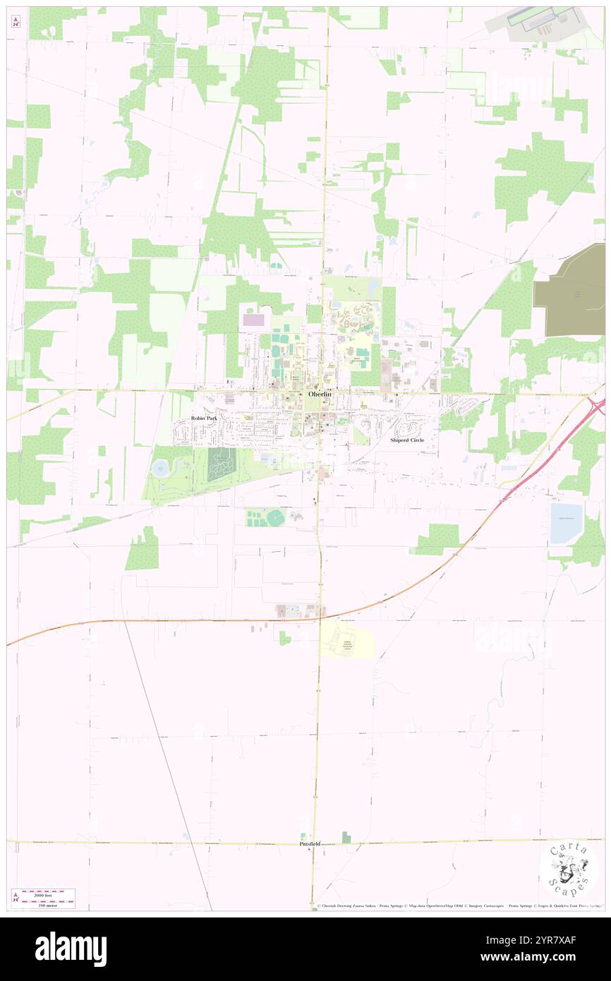Map of oberlin Cut Out Stock Images & Pictures - Alamy