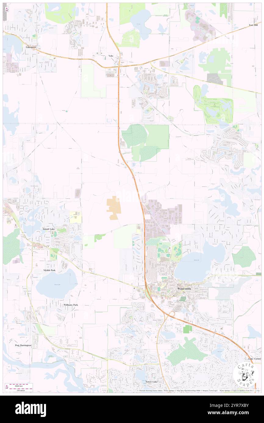 Map of wauconda Cut Out Stock Images & Pictures - Alamy