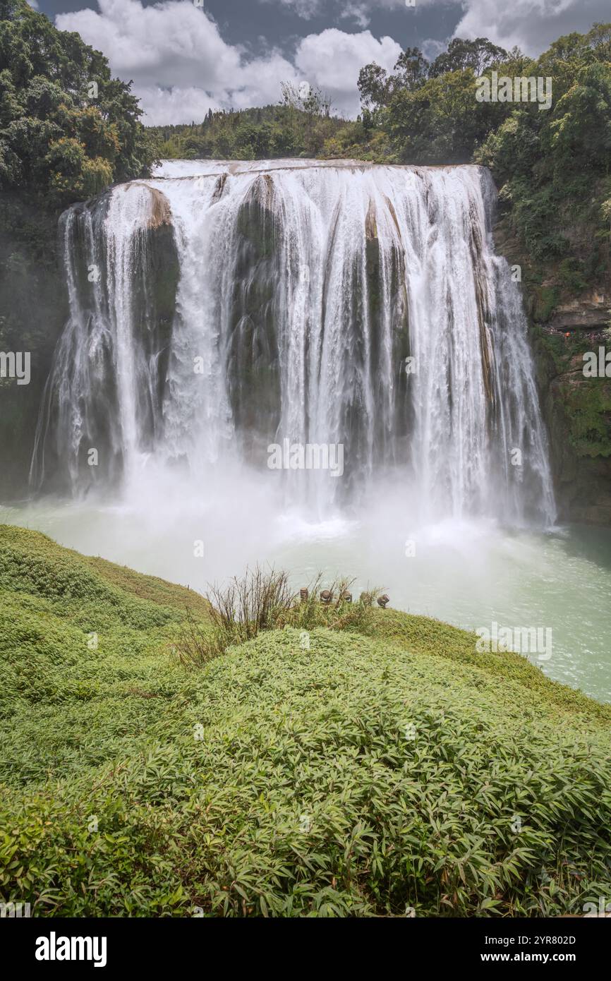 China Guizhou Huangguoshu Waterfall in Summer. It is one of the largest ...