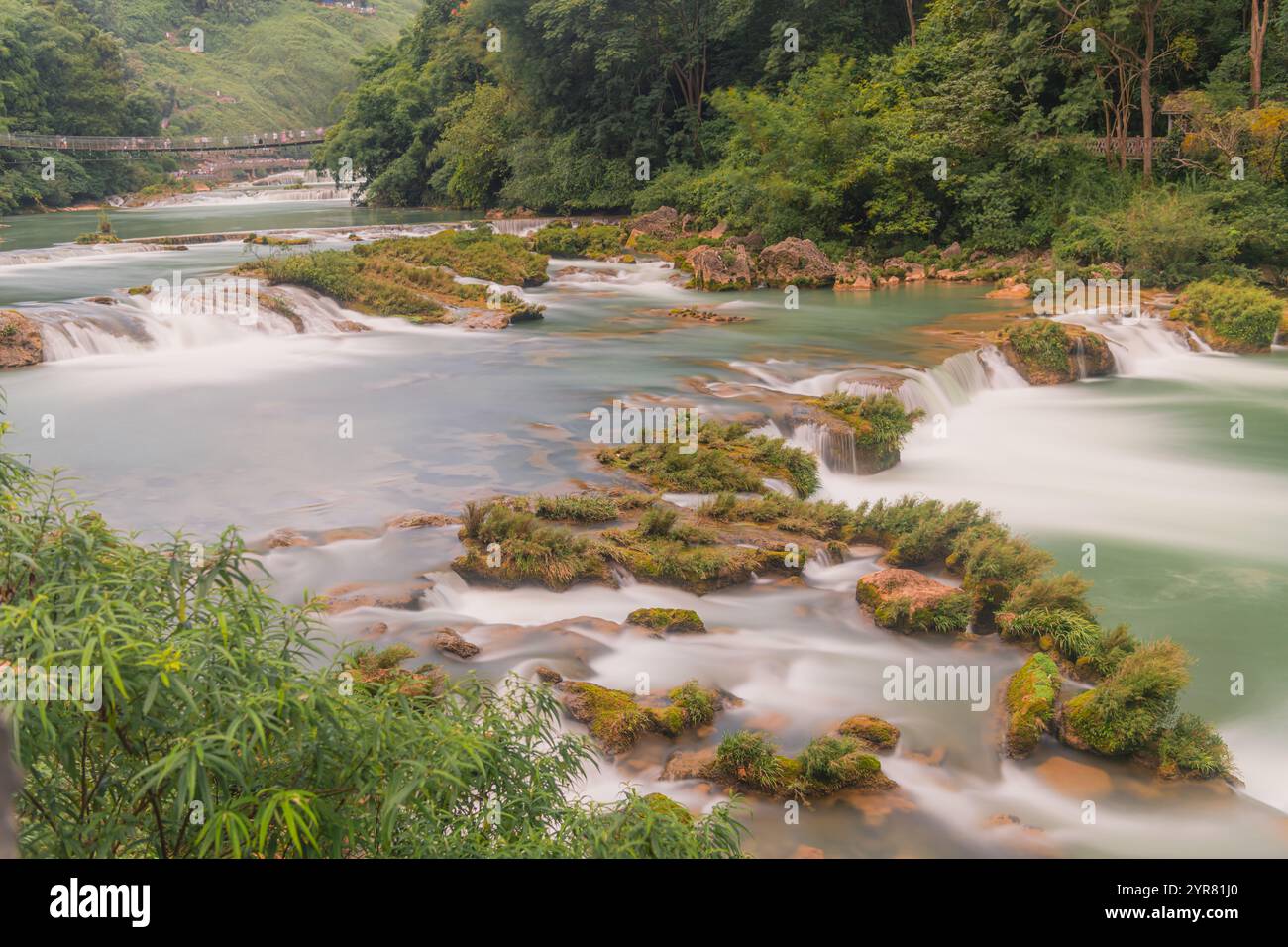 Tianxingqiao area scenery of Huangguoshu waterfalls. Huangguoshu ...