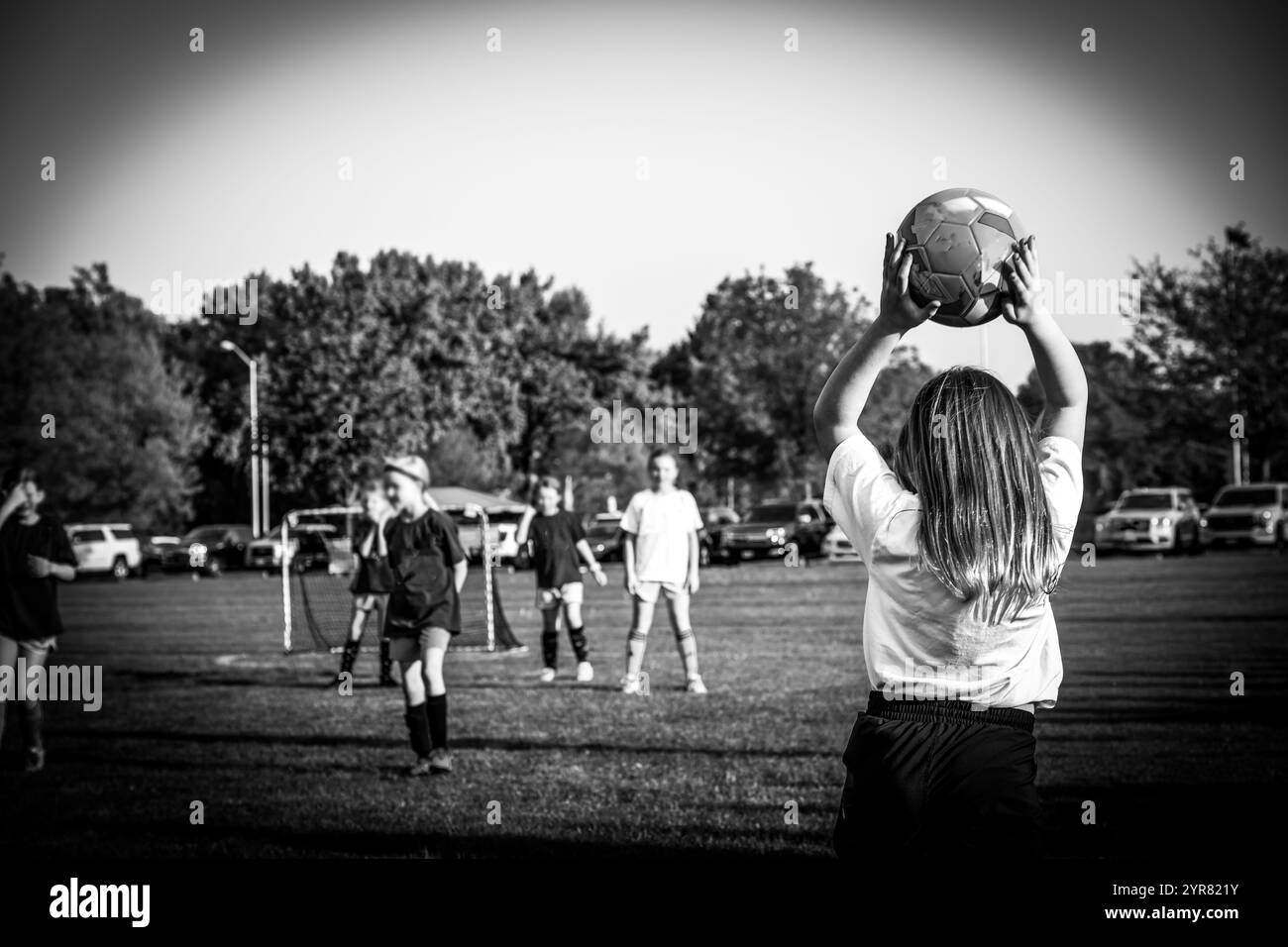 Female football match soccer Black and White Stock Photos & Images - Alamy
