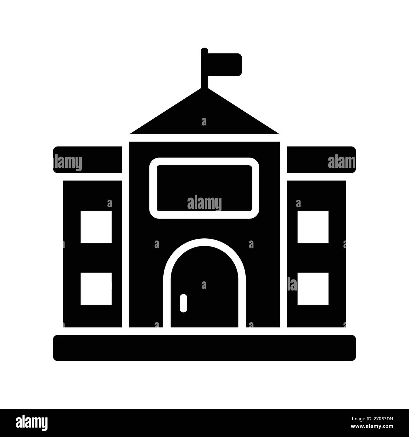 Get your hold on this amazing icon of school building, isolated on ...