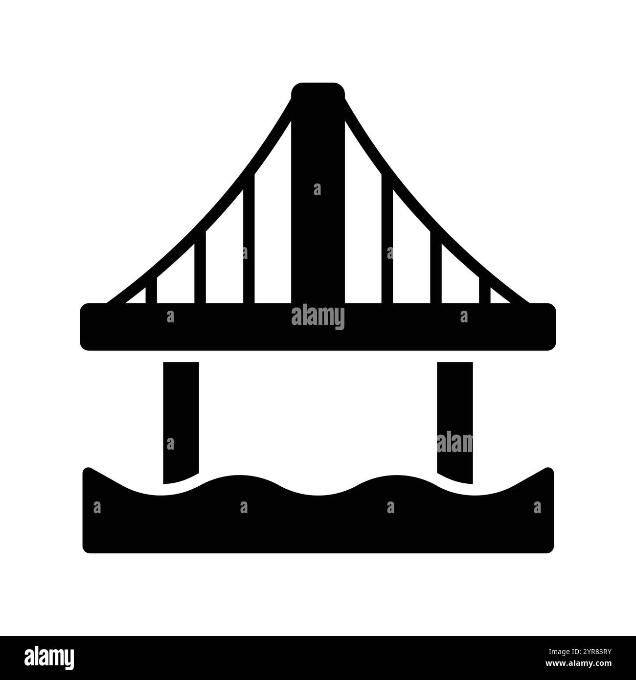 Bridge vector design, isolated on white background Stock Vector Image ...