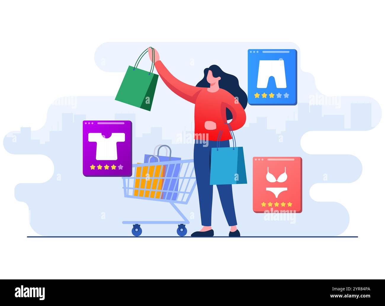 Bags infographic concept flat hi-res stock photography and images - Alamy