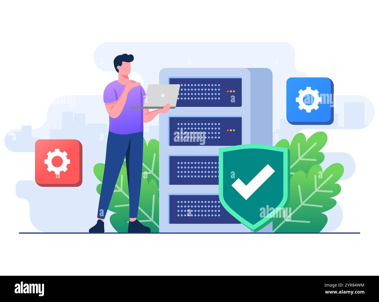 Cloud security cartoon Stock Vector Images - Alamy