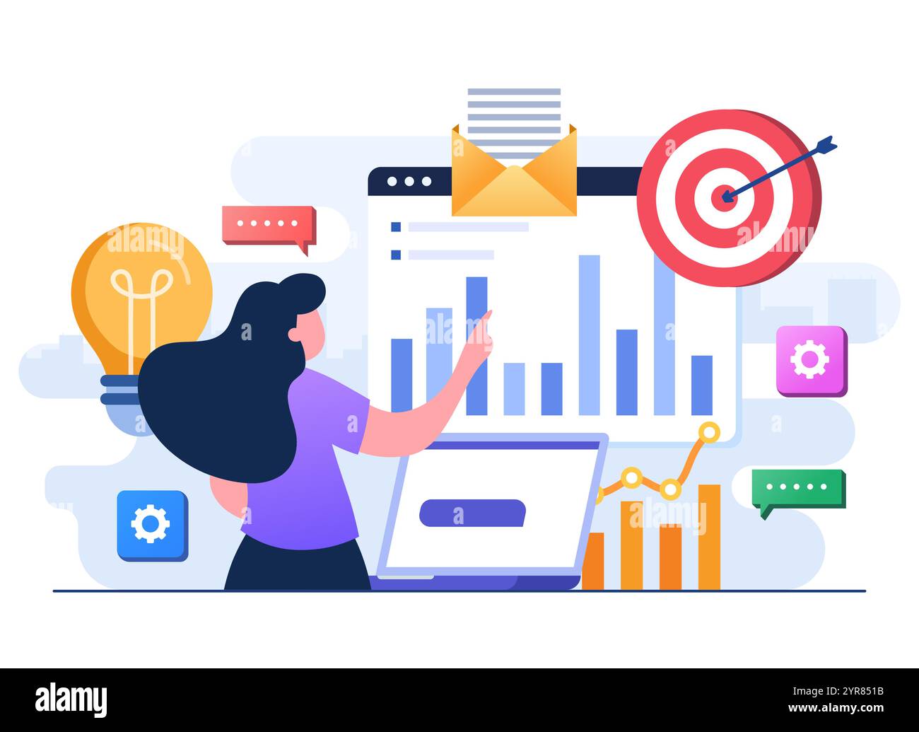 Infographic business datum graphs Cut Out Stock Images & Pictures - Alamy