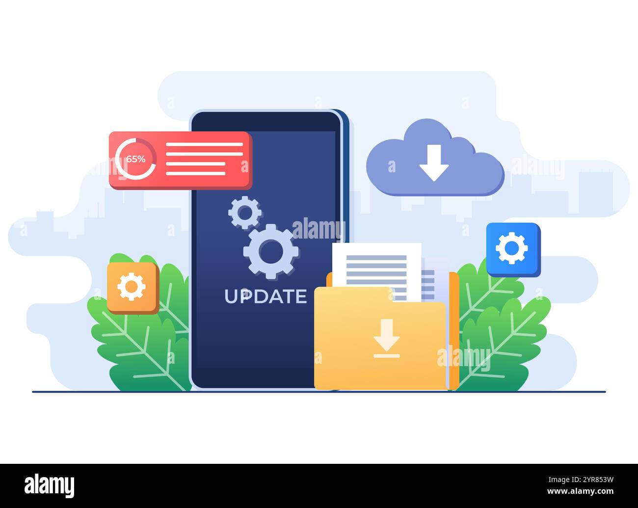 Upgrading vector vectors hi-res stock photography and images - Alamy