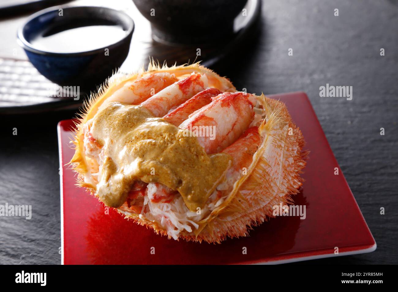 Hairy crab, Miso-like Paste inside Crab Shells Stock Photo - Alamy