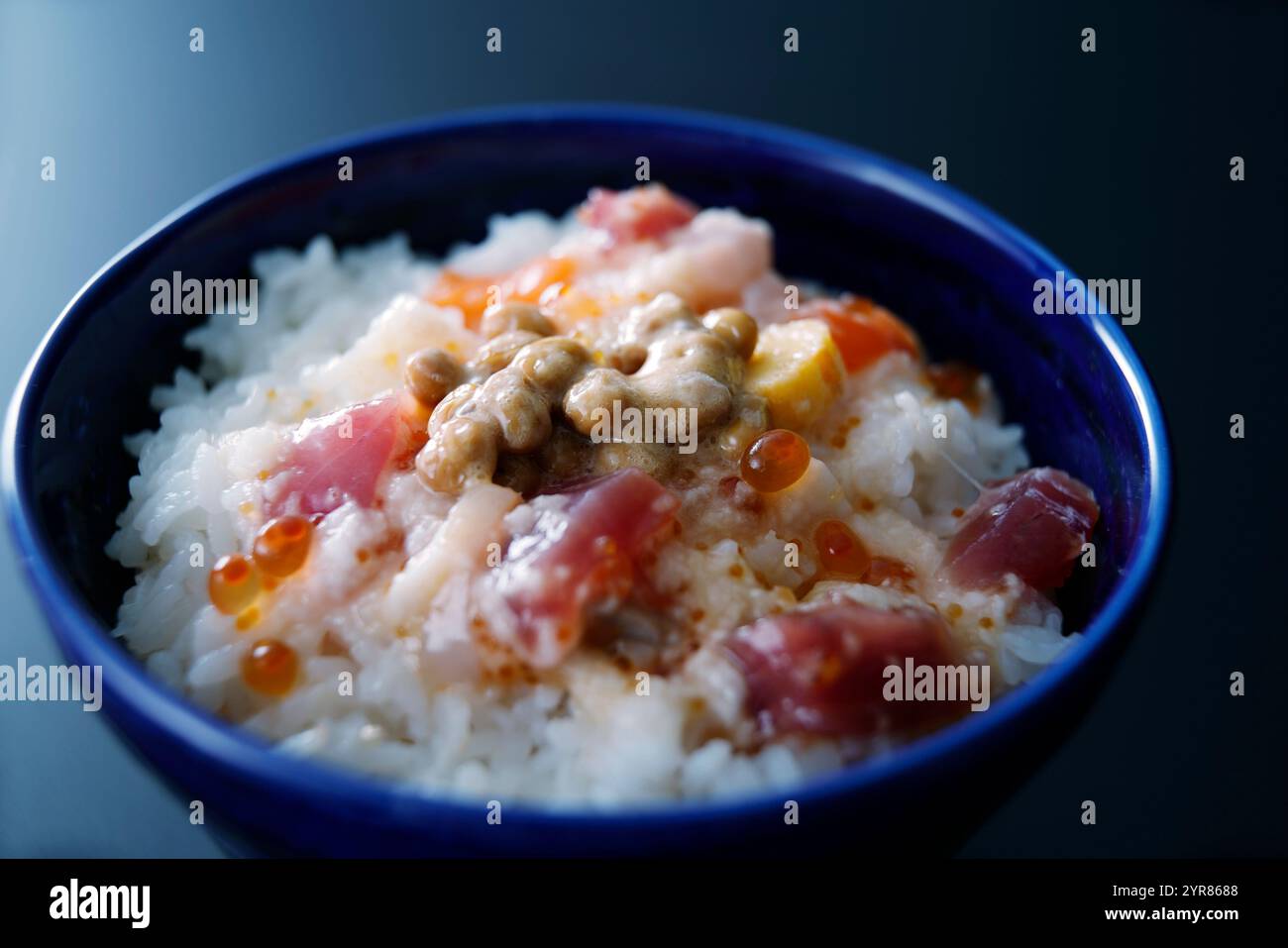 Kaisen nagaimo and natto rice bowl Stock Photo - Alamy