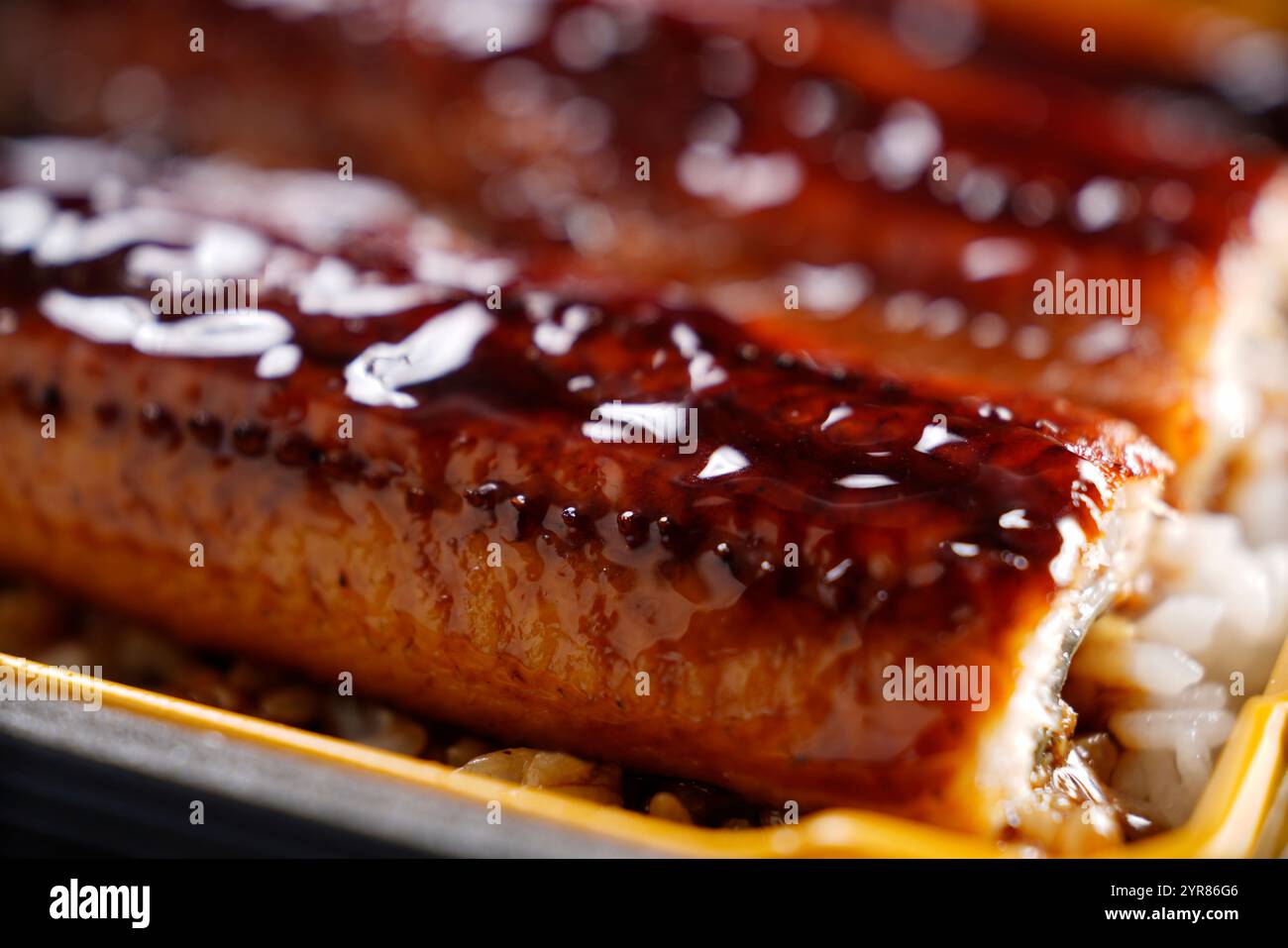 Broiled eel on rice Stock Photo - Alamy