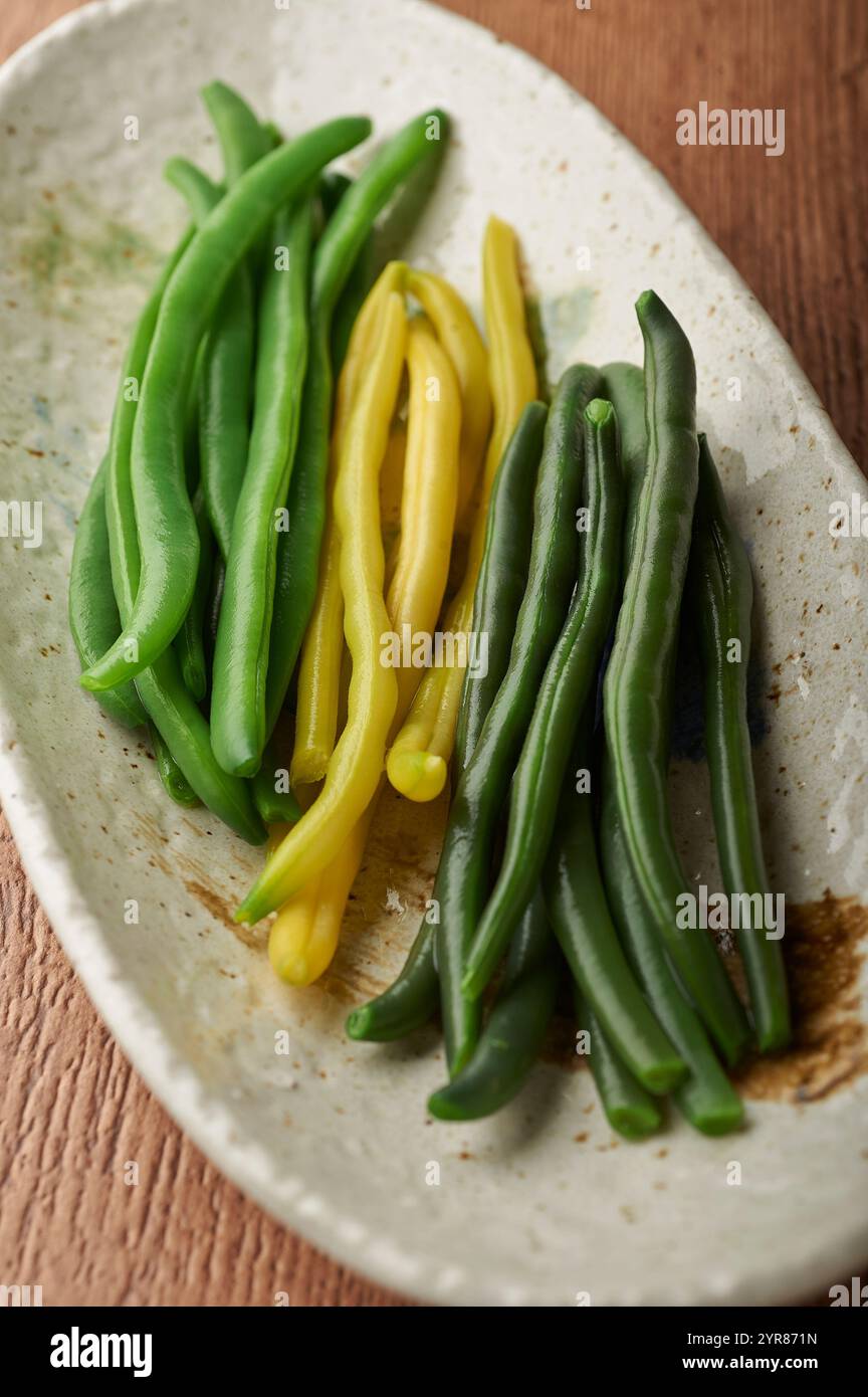 Boiled green beans Stock Photo - Alamy