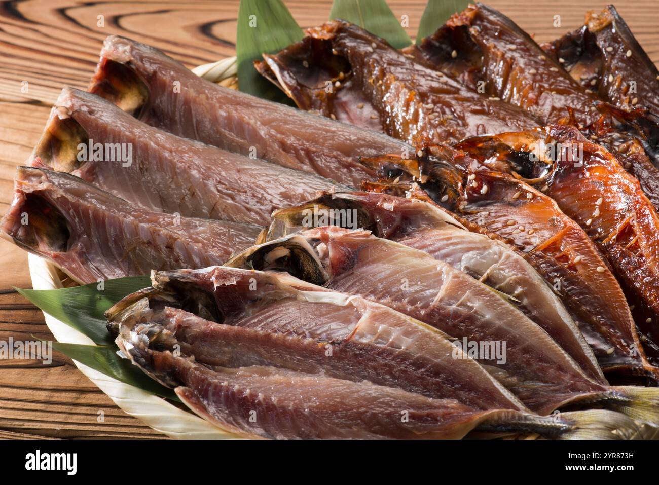 Dried horse mackerel and mackerel Stock Photo - Alamy