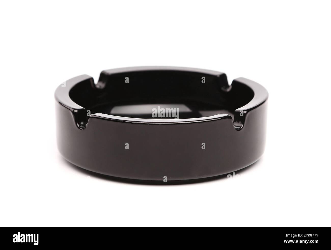 Empty black ceramic ashtray isolated on white Stock Photo - Alamy