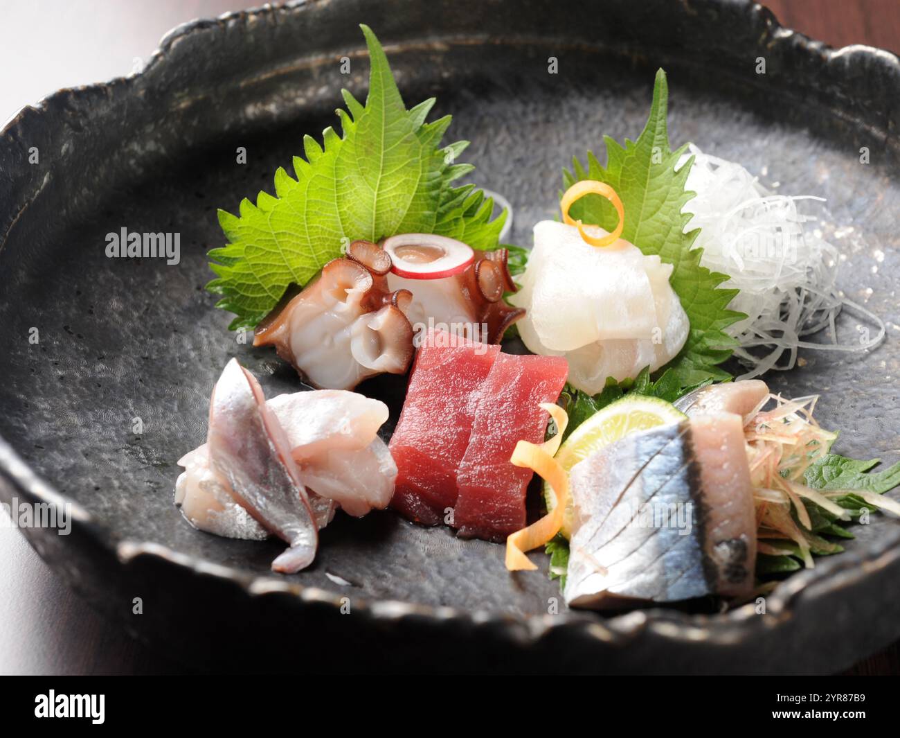Japanese meal Assorted sashimi Stock Photo - Alamy