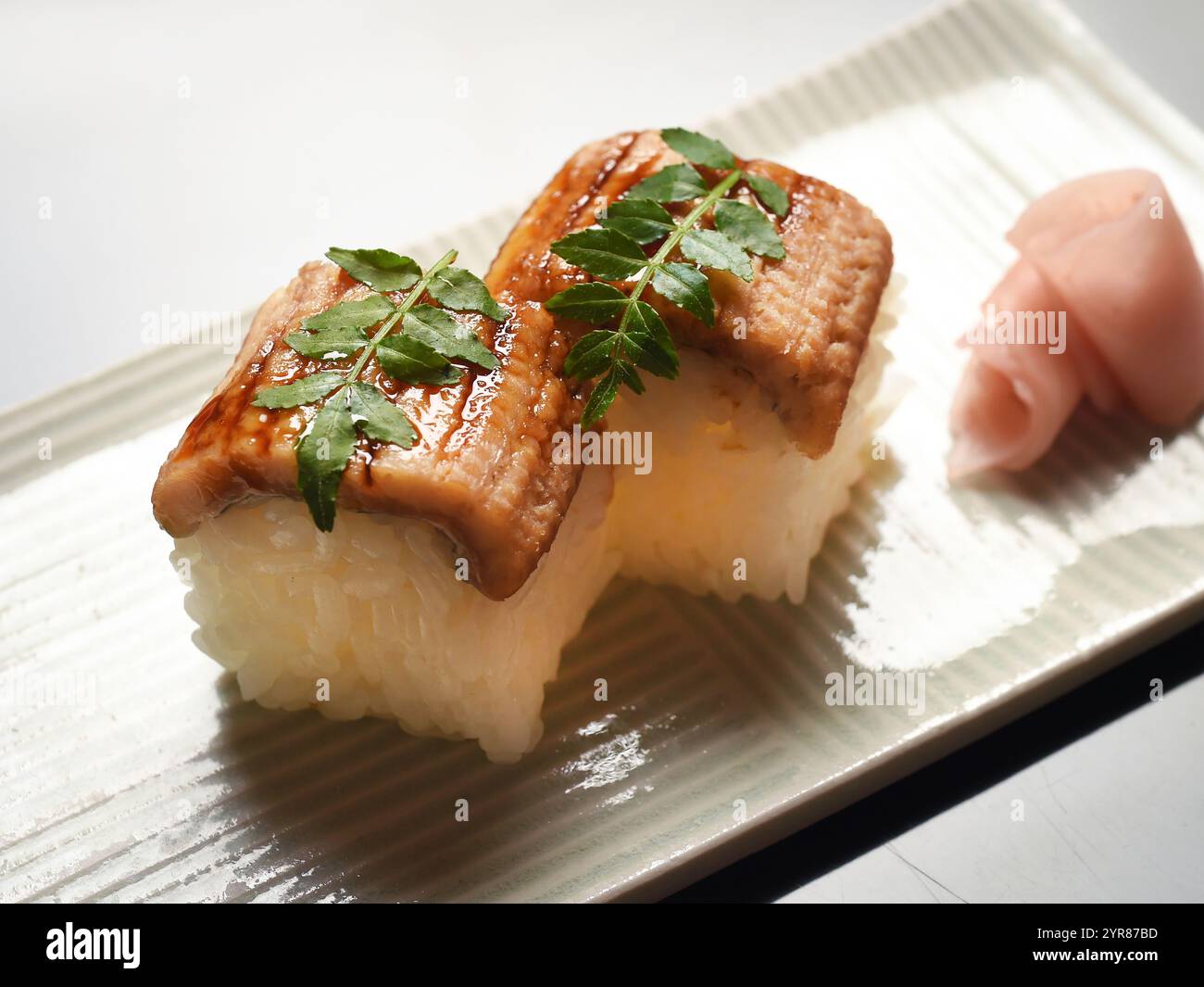 Japanese meal Oshizushi with conger eel Stock Photo - Alamy