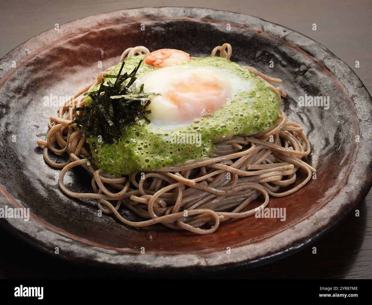 Japanese meal Soba with original ingredients Stock Photo - Alamy