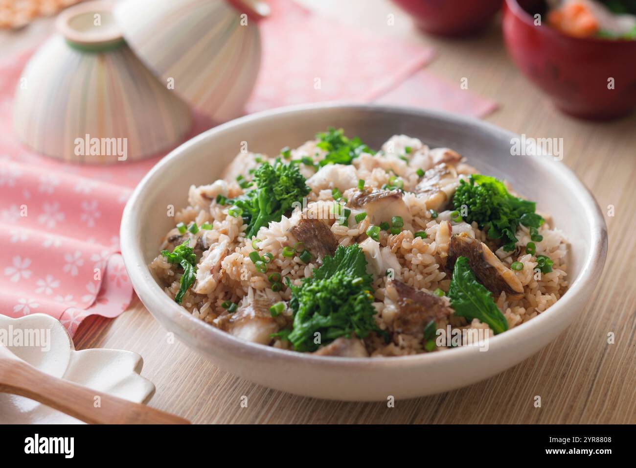 Tai-meshi / Sea bream with takikomi-gohan (rice cooked with sea bream ...