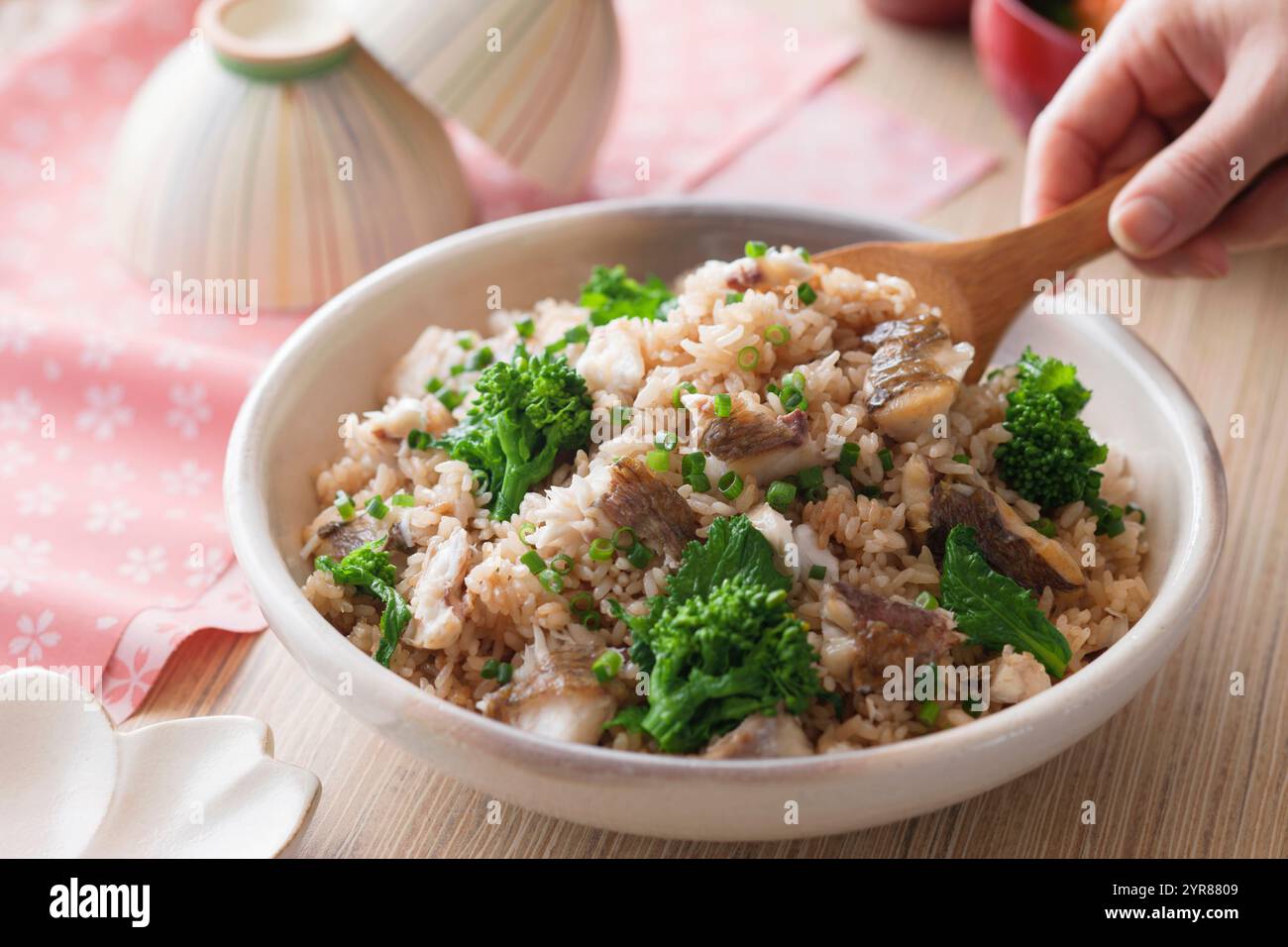 Tai-meshi / Sea bream with takikomi-gohan (rice cooked with sea bream ...