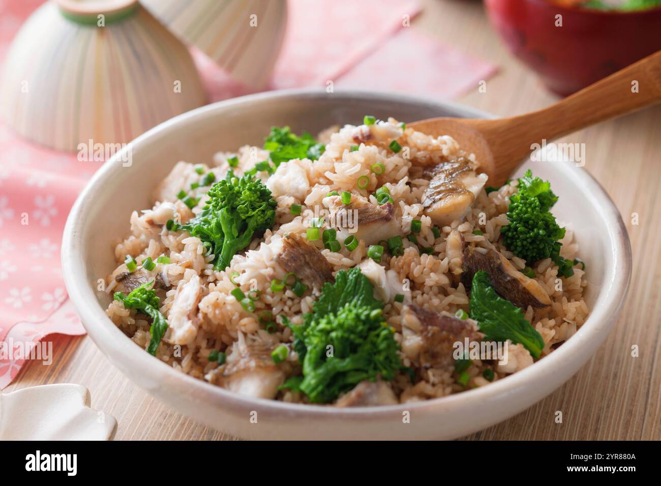 Tai-meshi / Sea bream with takikomi-gohan (rice cooked with sea bream ...