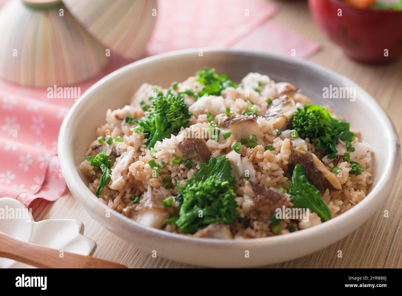 Tai-meshi / Sea bream with takikomi-gohan (rice cooked with sea bream ...