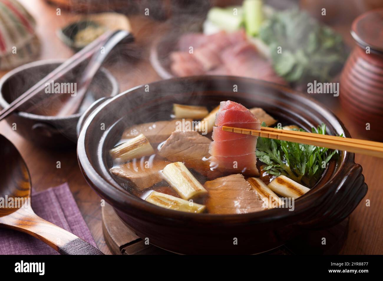 Negimaguro nabe / Negima nabe Stock Photo - Alamy