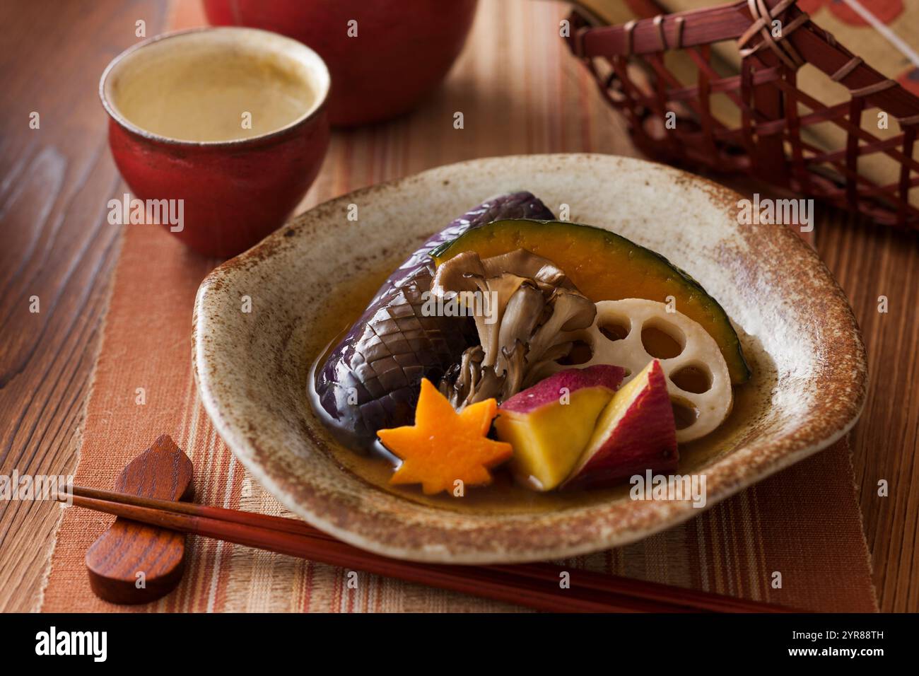 Deep-fried and soaked autumn vegetables Stock Photo - Alamy