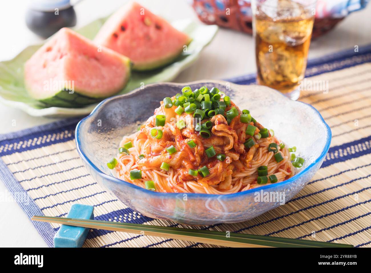 Pork kimuchi somen Stock Photo - Alamy