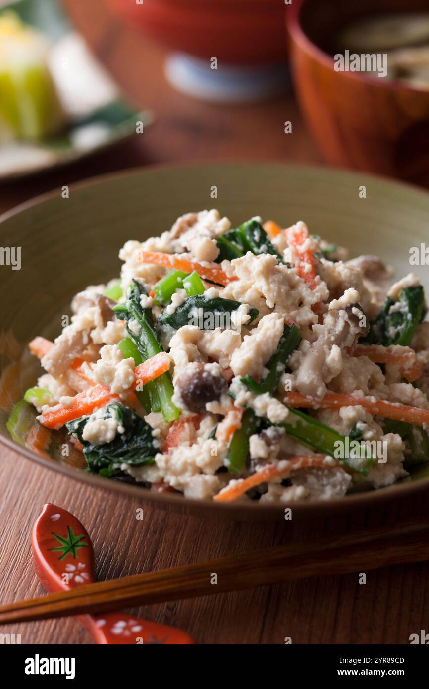 Sakekasu tofu paste with sakekasu Stock Photo - Alamy