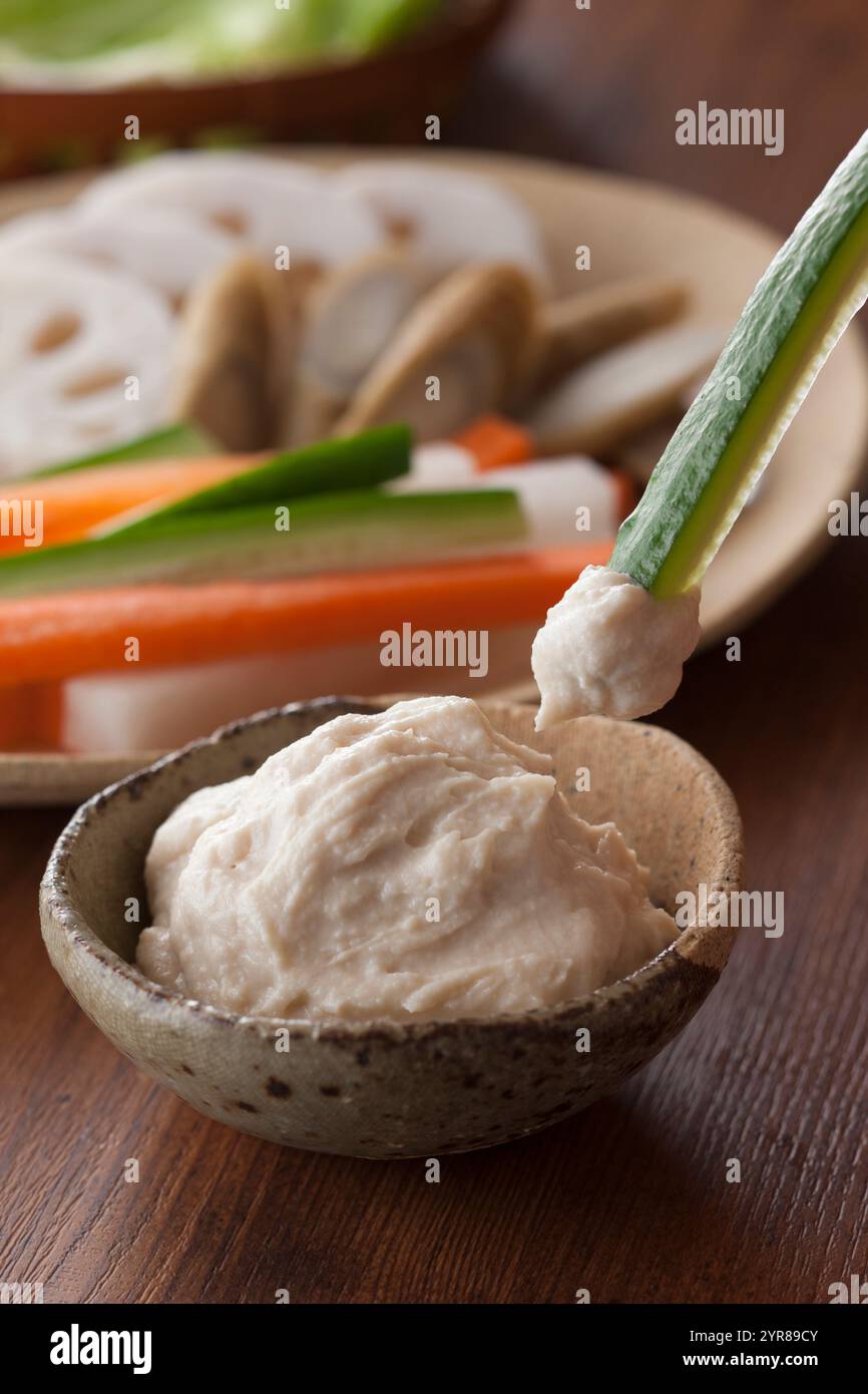 Vegetable sticks and sake lees dip Stock Photo - Alamy