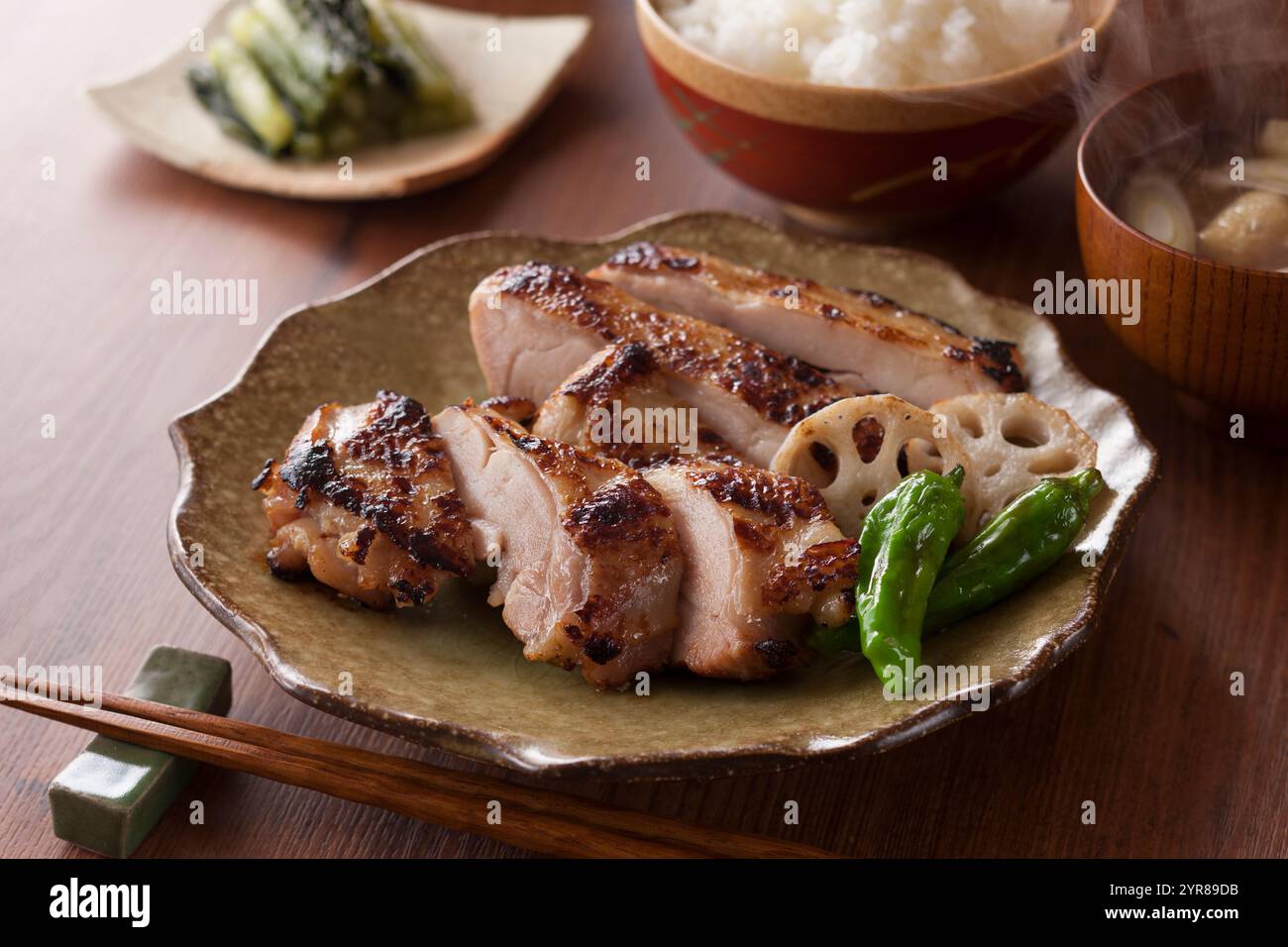 Chicken grilled in salted malt marinade Stock Photo - Alamy