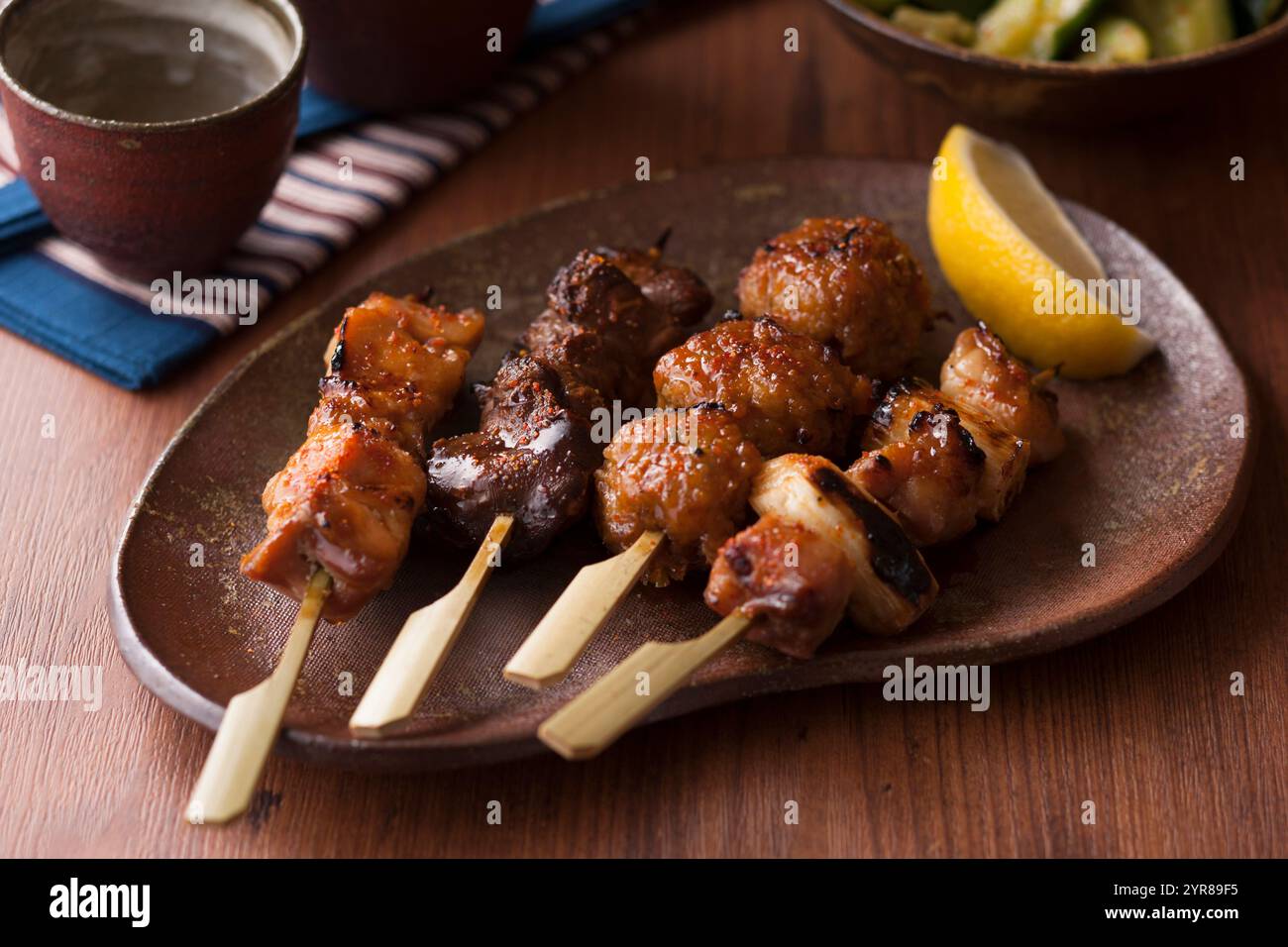 Japanese food chicken yakitori hi-res stock photography and images - Alamy