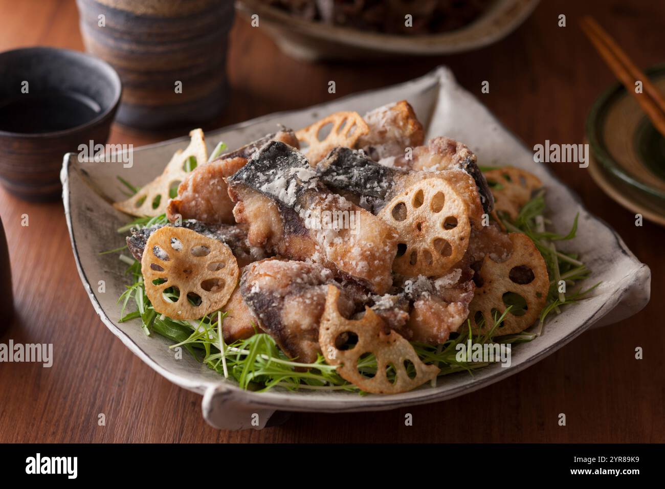 Deep fried marinated mackerel Stock Photo - Alamy