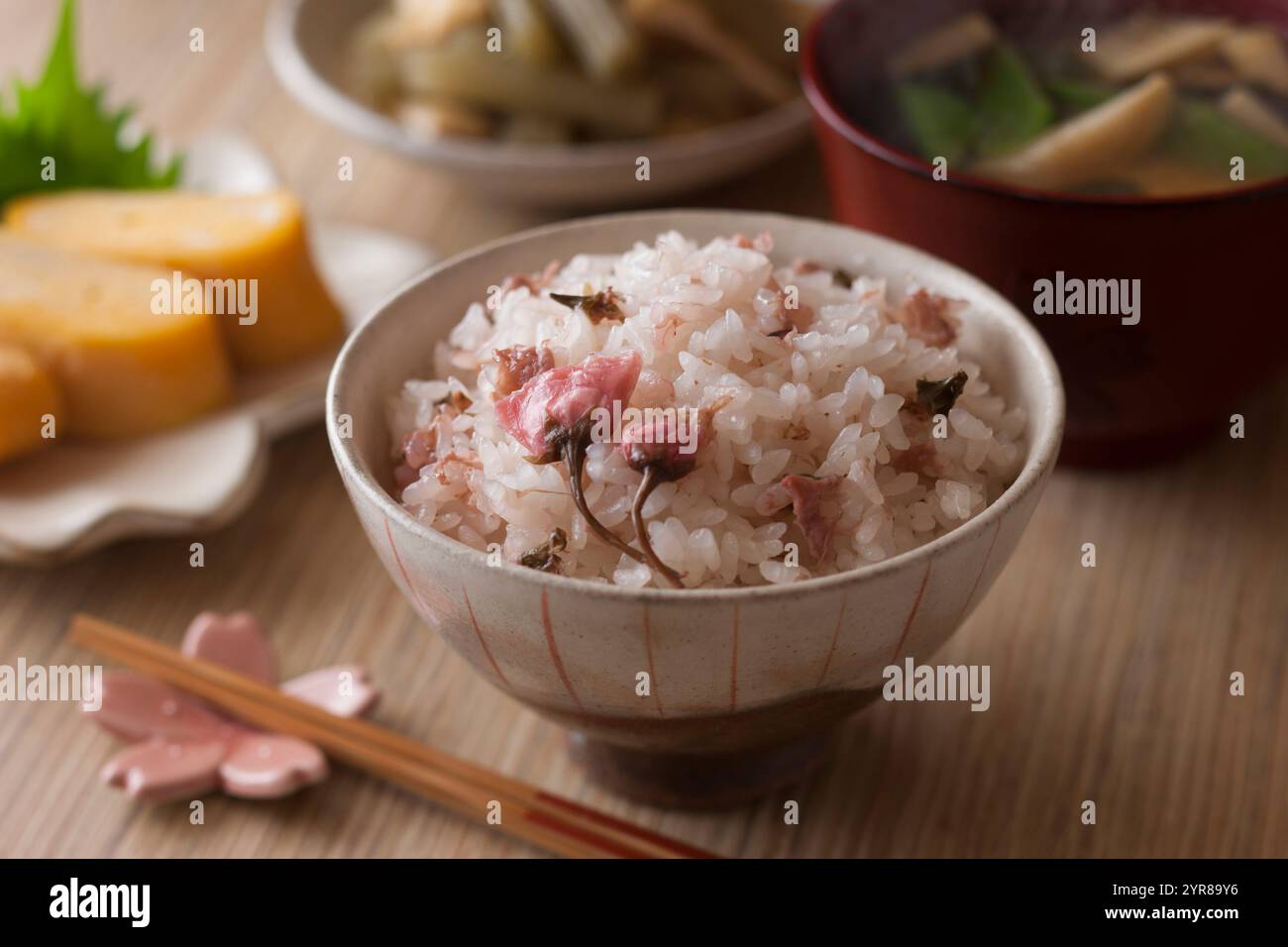 Cherry blossom rice Stock Photo - Alamy