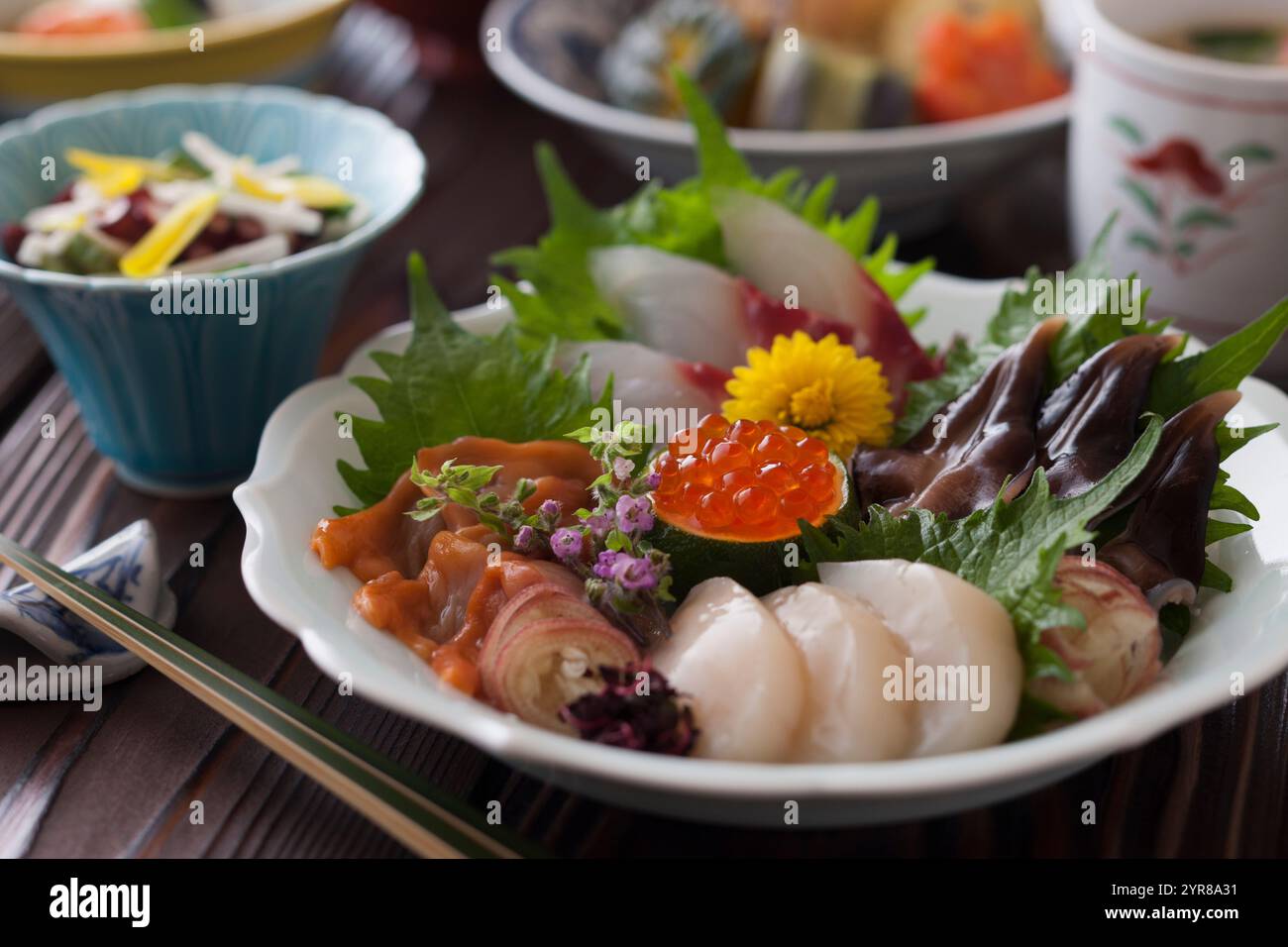 Side Dishes of kaiseki course Stock Photo - Alamy