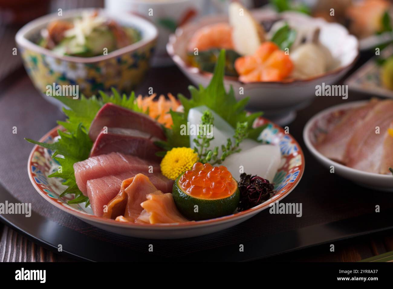 Side Dishes of kaiseki course Stock Photo - Alamy