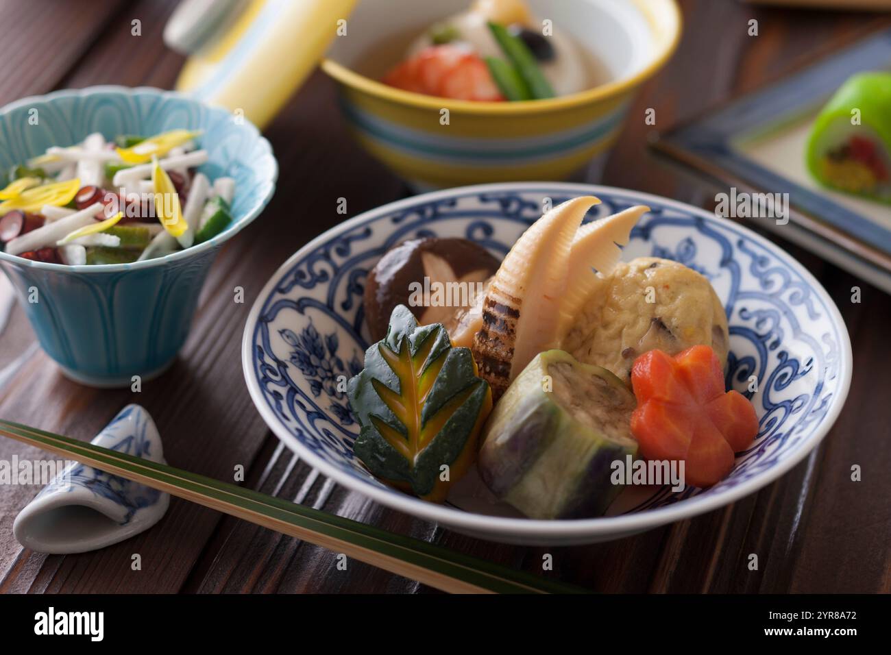 Simmered dishes of kaiseki cuisine Stock Photo - Alamy