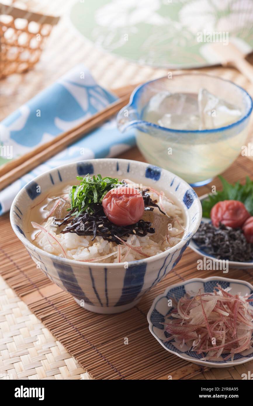 Chilled dashi chazuke Stock Photo - Alamy