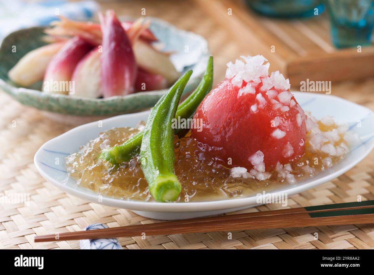 Japanese chilled tomato with Gelée Stock Photo - Alamy