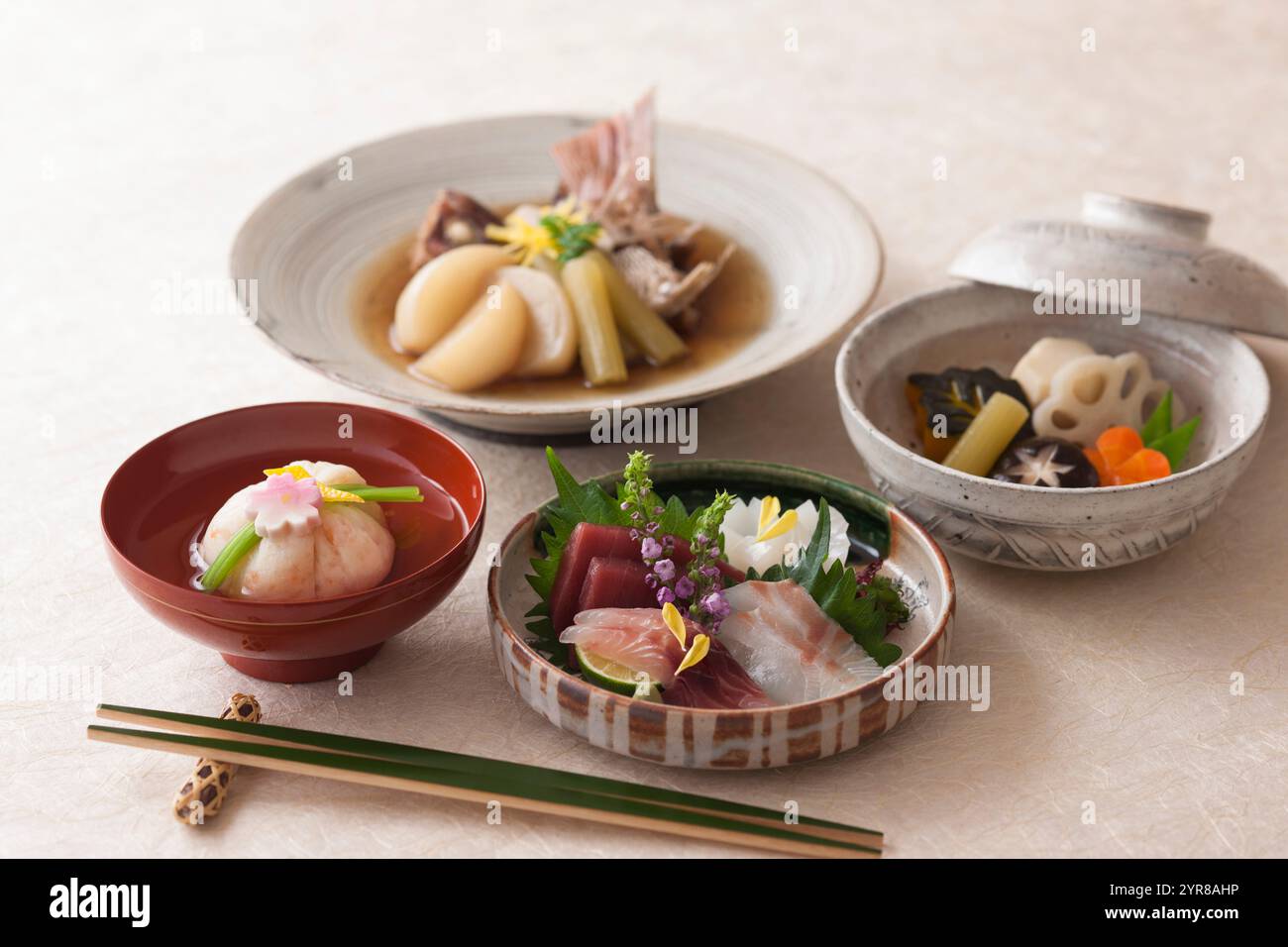 Four kappo dishes Stock Photo - Alamy