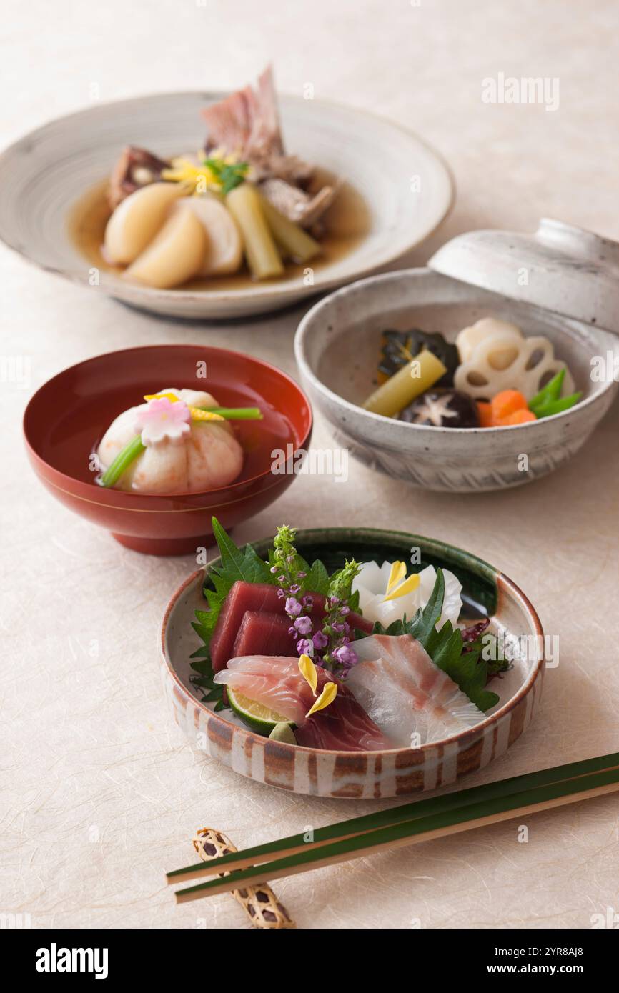 Four kappo dishes Stock Photo - Alamy