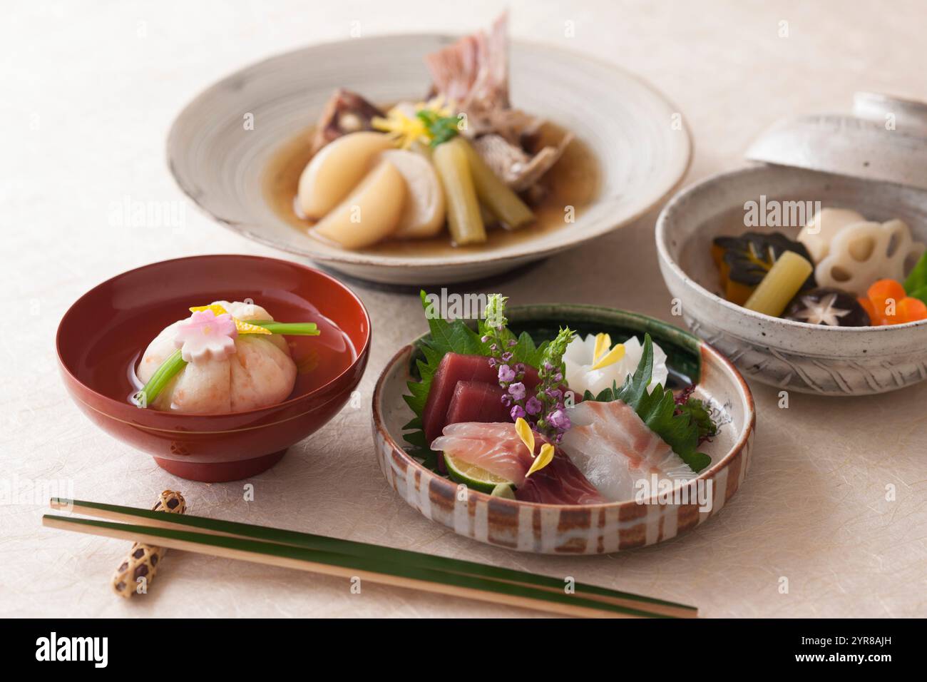 Four kappo dishes Stock Photo - Alamy