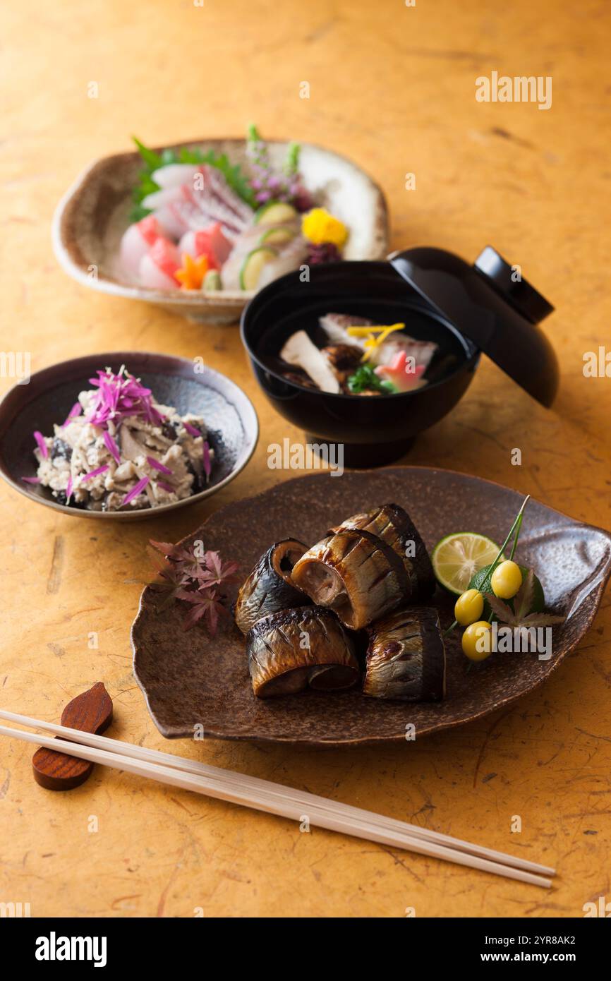 Four kappo dishes Stock Photo - Alamy