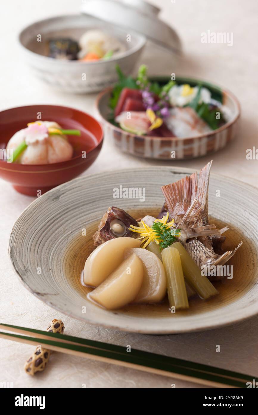 Sea bream kabura and kappo cuisine Stock Photo - Alamy