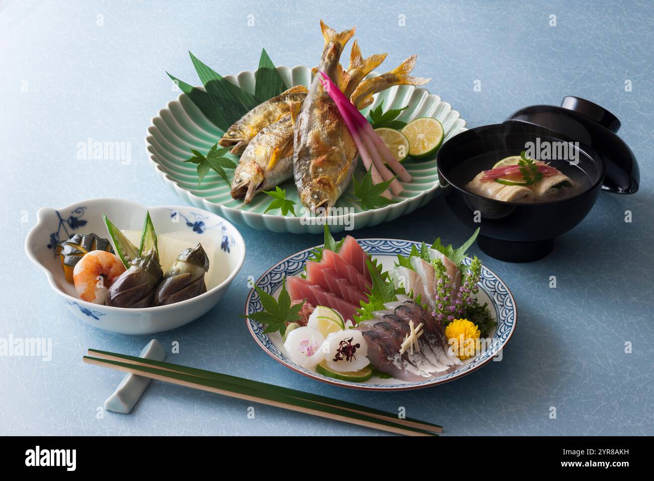 Four kappo dishes Stock Photo - Alamy