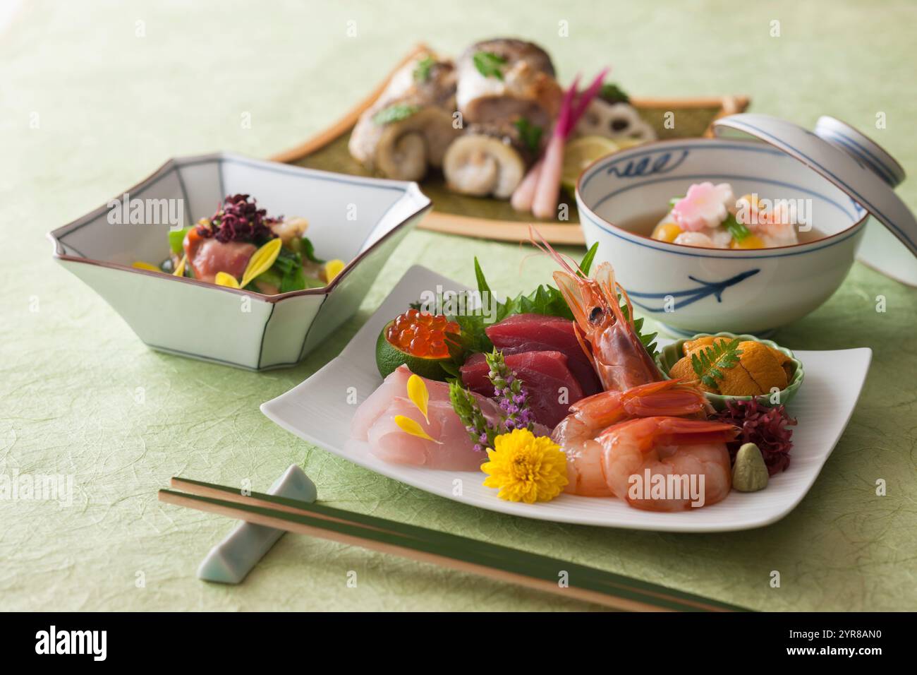 Four kappo dishes Stock Photo - Alamy