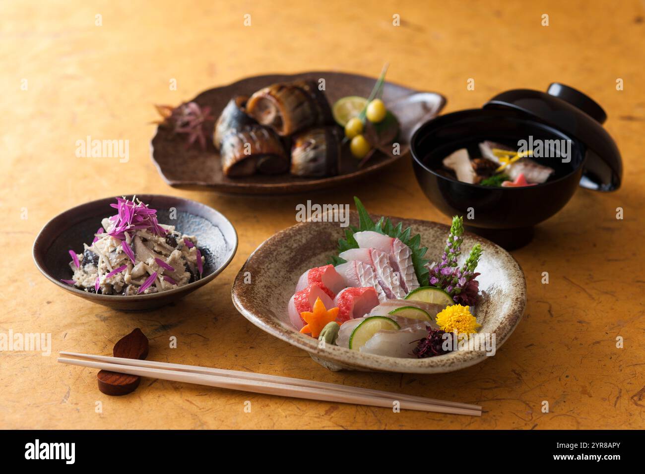 Four kappo dishes Stock Photo - Alamy
