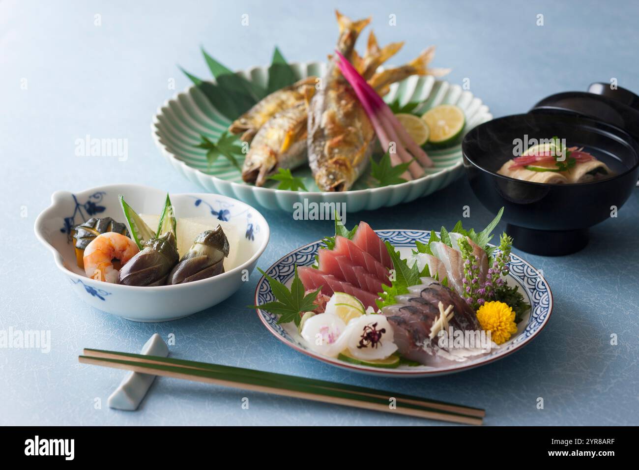 Four kappo dishes Stock Photo - Alamy